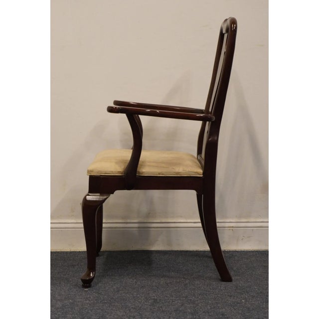 Ethan Allen Georgian Court Solid Cherry Traditional Style Splat Back Dining Arm Chair 11-6211a ...