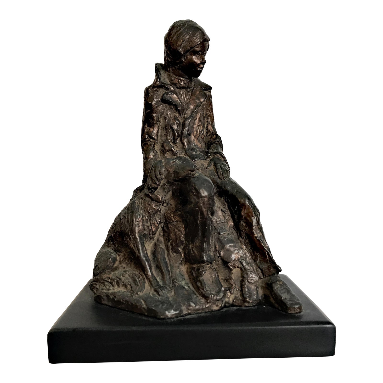 1940s Vintage Bronze Reproduction Figurine | Chairish