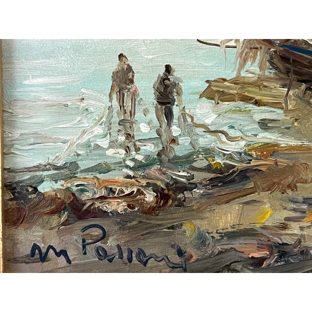 Late 20th Century Italian Fishing Village Seascape Signed by Listed ...