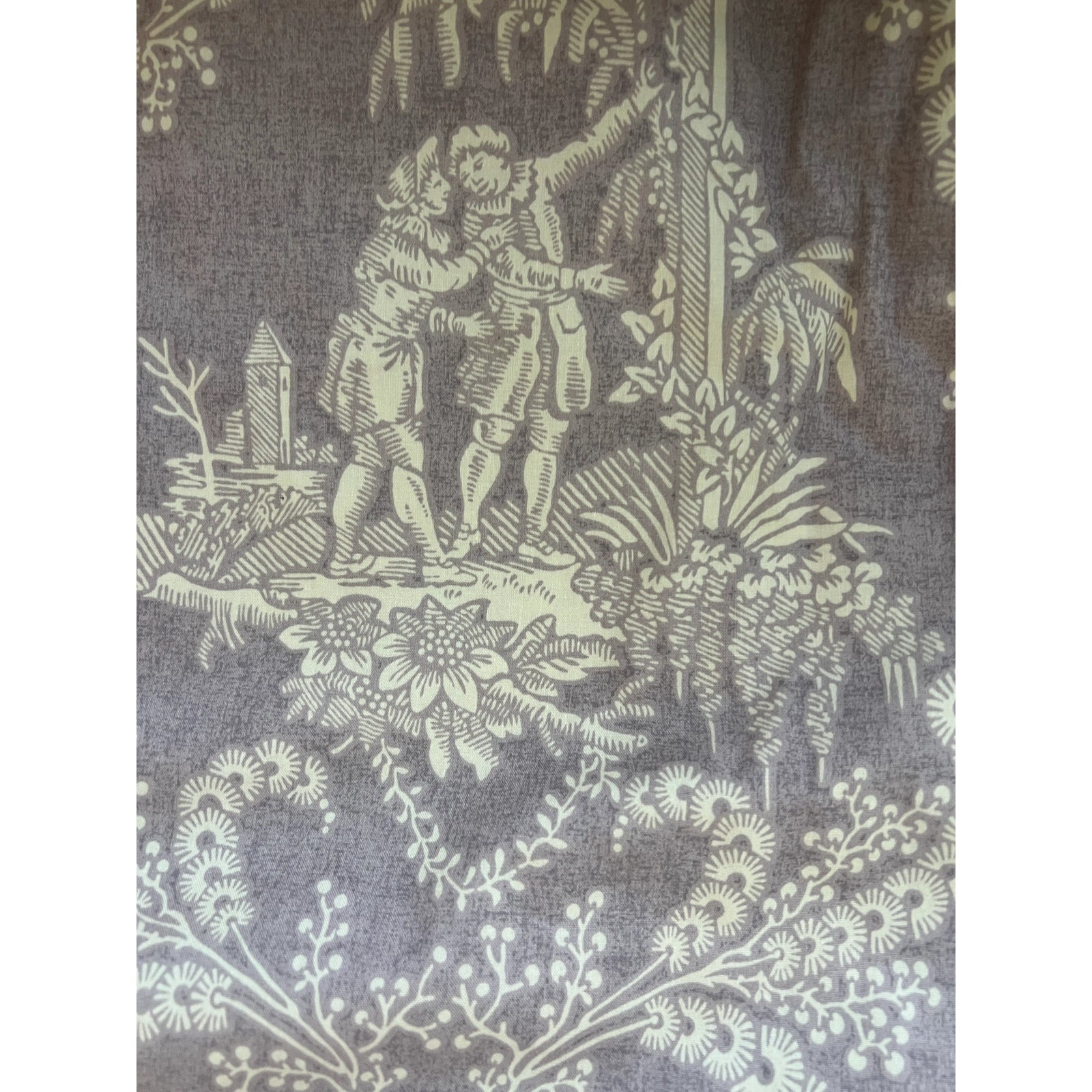 6 Yards of Pierre Frey Lavender Toile Fabric | Chairish