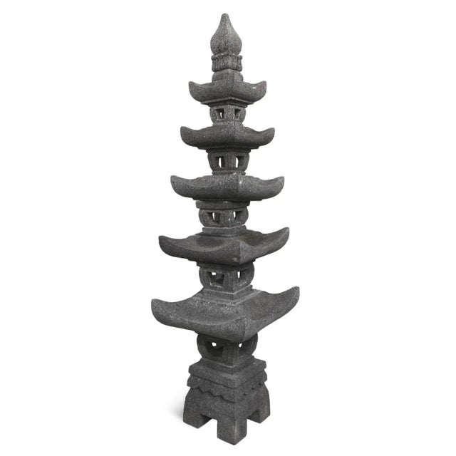 Lava Stone Garden Pagoda | Chairish