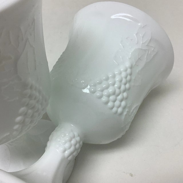 Vintage Traditional White Milk Glass Wine/Water Goblets- Set of 12 ...