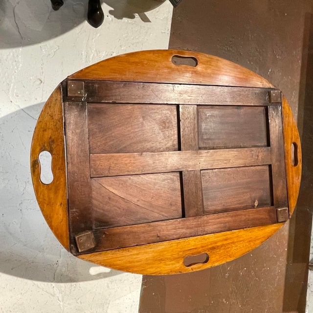 Antique Mid 19th Century English Mahogany Butler's Tray on Custom Stand ...