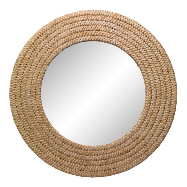 Meadow Braided Seagrass Mirror | Chairish