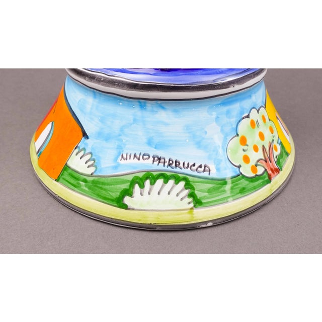 Mid 20th Century Nino Parrucca Italy Hand Painted Fish Art Pottery ...