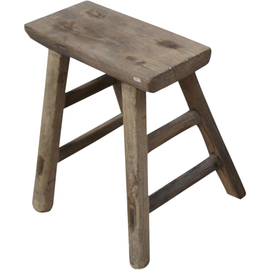 Chinese Wooden Stool | Chairish