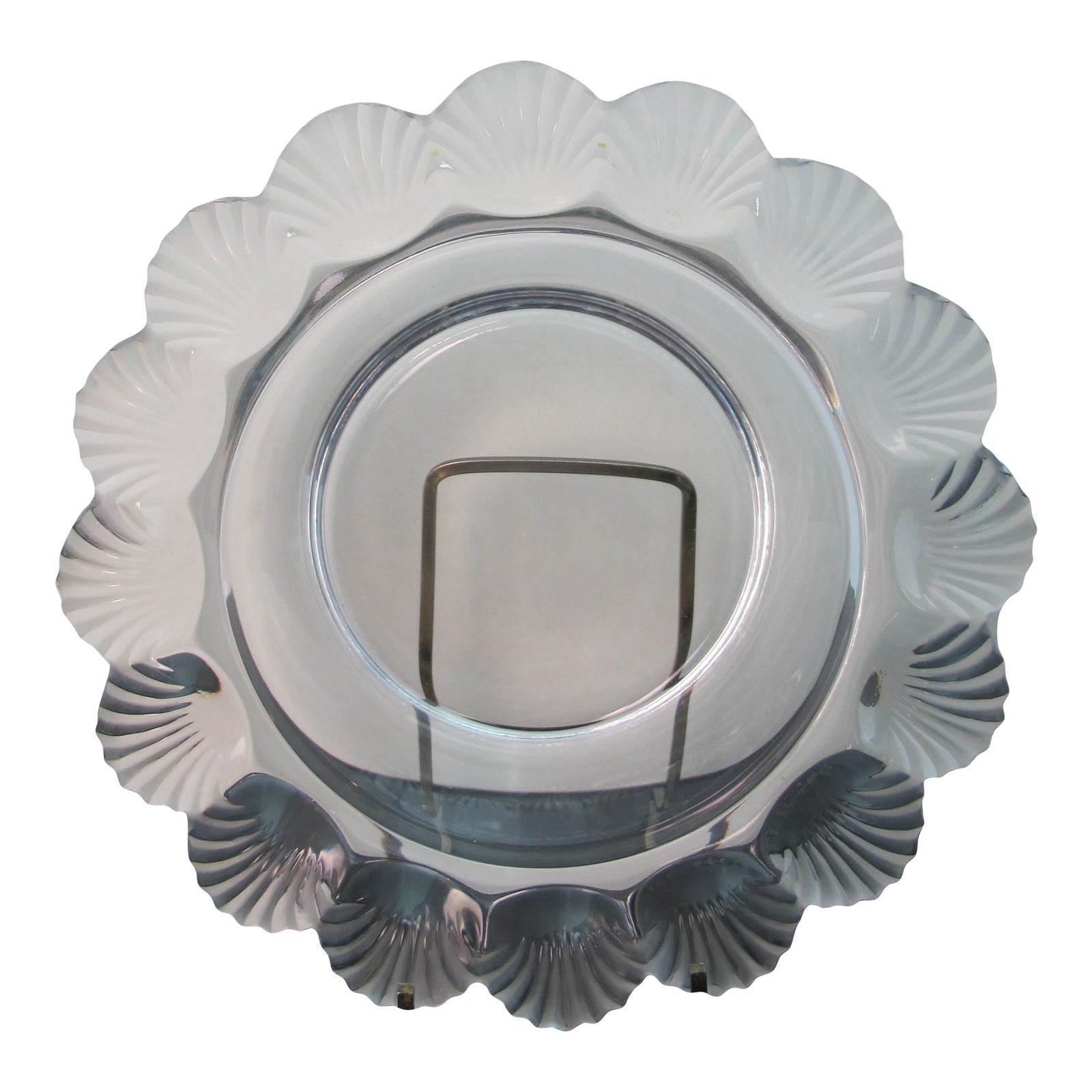 Lalique France Crystal Pornic Scallop Shell Rim Bowl Candy Dish W/Box ...