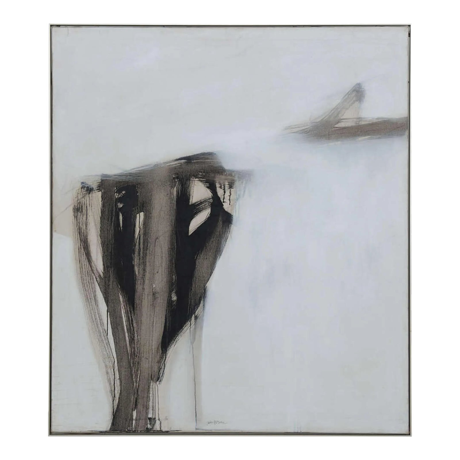 Mid-Century Cuban Framed Abstract Oil Painting on Canvas | Chairish