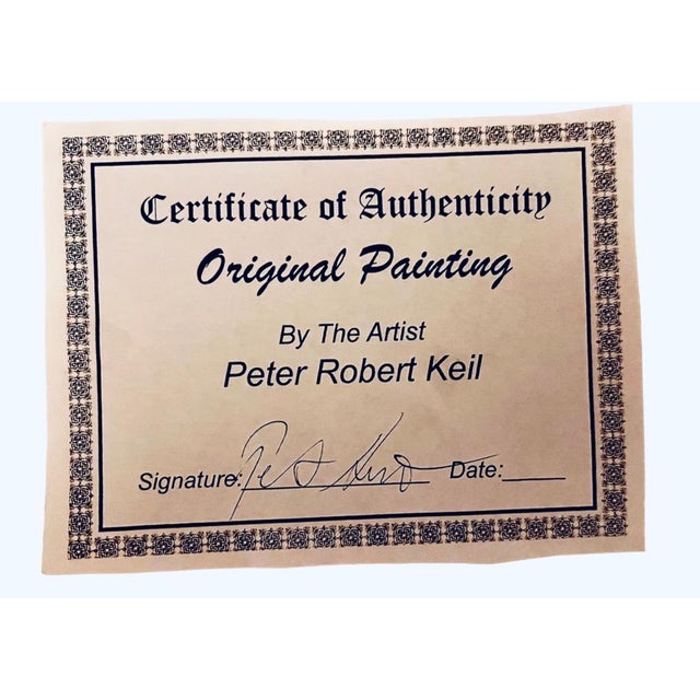 Blue Matador - Peter Keil Abstract Oil Painting | Chairish
