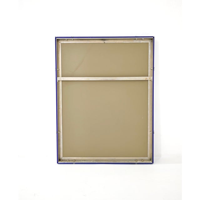 Mid-Century Modern Crystal Art Glass Blue Wall Mirror, Italy, 1960s ...