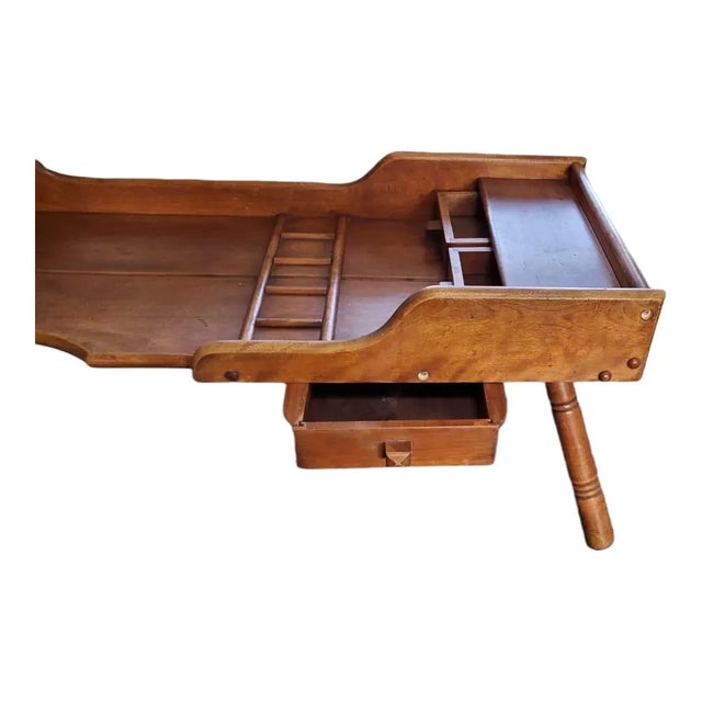 19th Century Wooden Cobblers Bench With Leather Seat Chairish