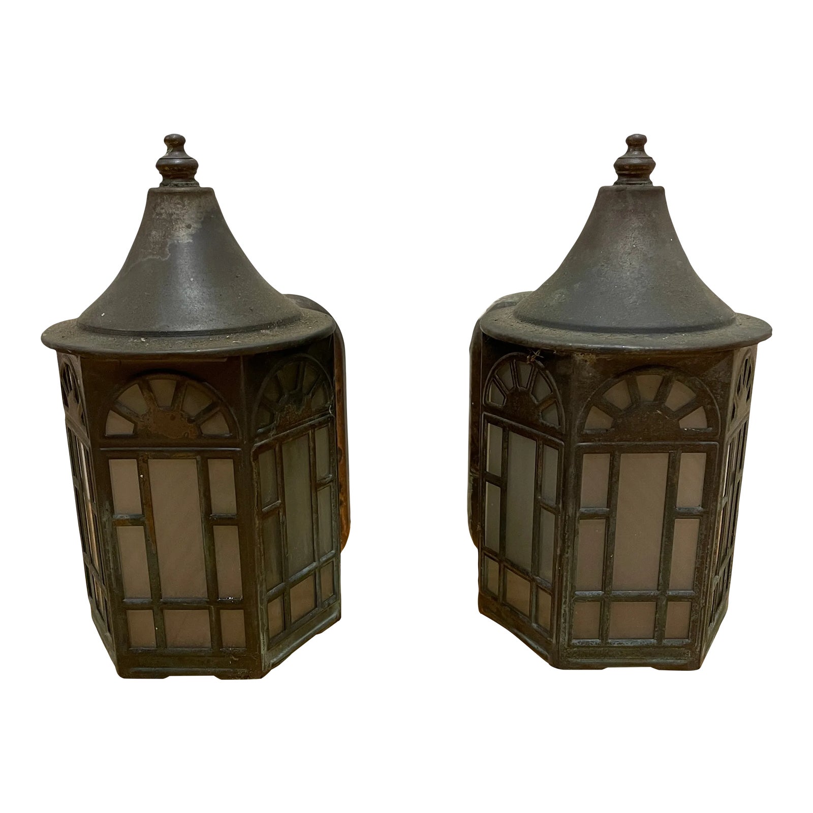 Vintage Copper Arts & Crafts Mission Sconces - a Pair | Chairish