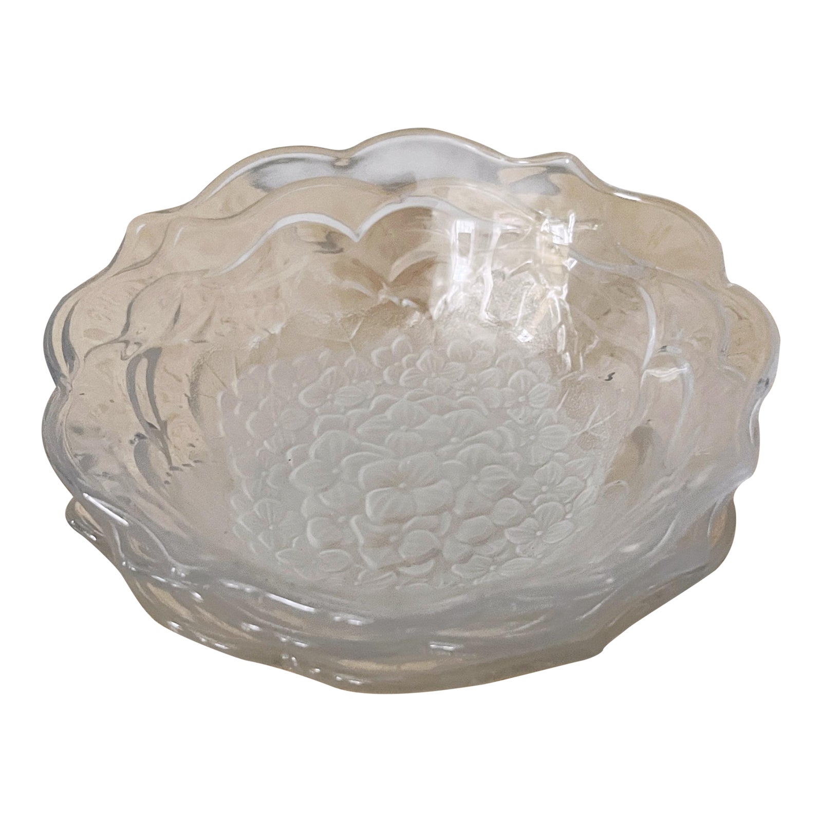 Vintage Mid-Century Modern Small Glass Floral Motif Bowls - Set of 3 ...