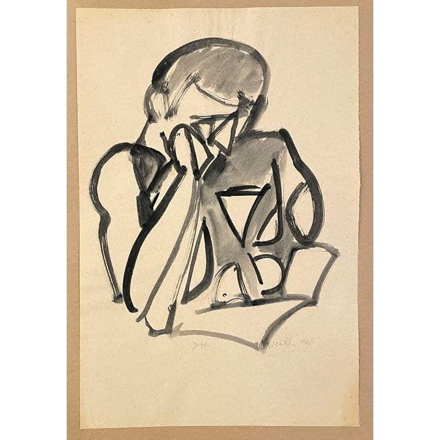 1963 Neil Meitzler Mid Century Figure Painting | Chairish