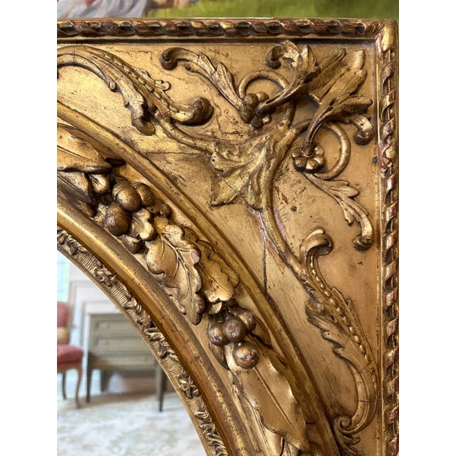 Late 18th Century French Gilt Oak and Acorn Carved Framed Mirror | Chairish