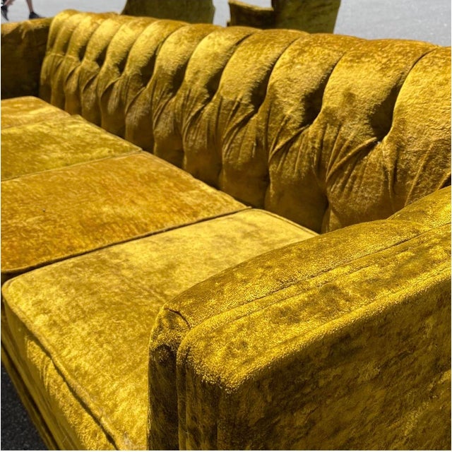 Chartreuse Velvet Sofa | Baci Living Room
