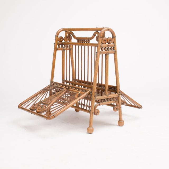 Circa 1890 American Oak Stick and Ball Magazine Rack | Chairish