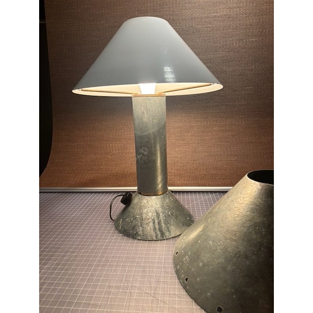 1950s Mid-Century Modern Table Lamp: Ron Rezek 4200 Galvanized | Chairish