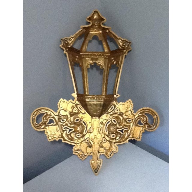 Vintage Homco Syroco Gold Post Lantern Wall Hanging | Chairish