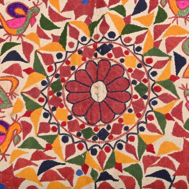 1990s Traditional Indian Textile Embroidery Tapestry | Chairish