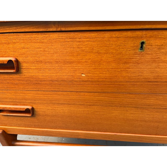 Mid-Century Danish Modern Teak Secretary Desk | Chairish