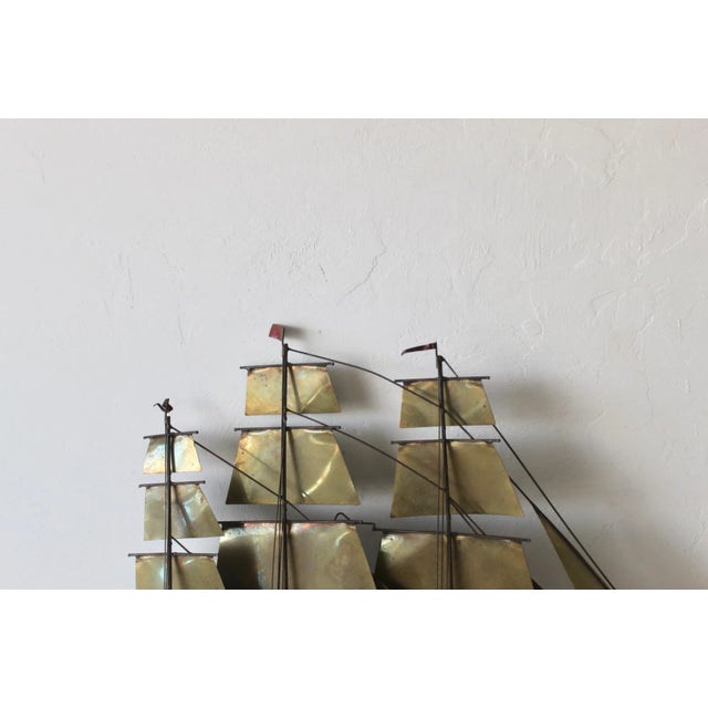 1974 Syd Godfrey Brass Chas W. Morgan Whaler Ship Wall Sculpture ...