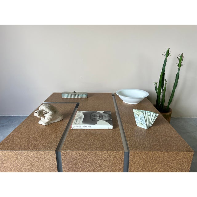 Postmodern Faux Tortoise Shell - Cork Laminate Finish Square Coffee ...