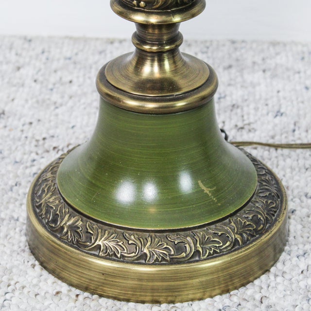 1970s Serge Roche Style Green Tole Pineapple Torchiere Table Buffet ...