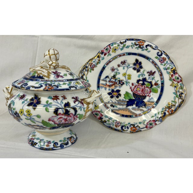 Antique Minton Amherst Japan Tureen With Drip Plate From England ...