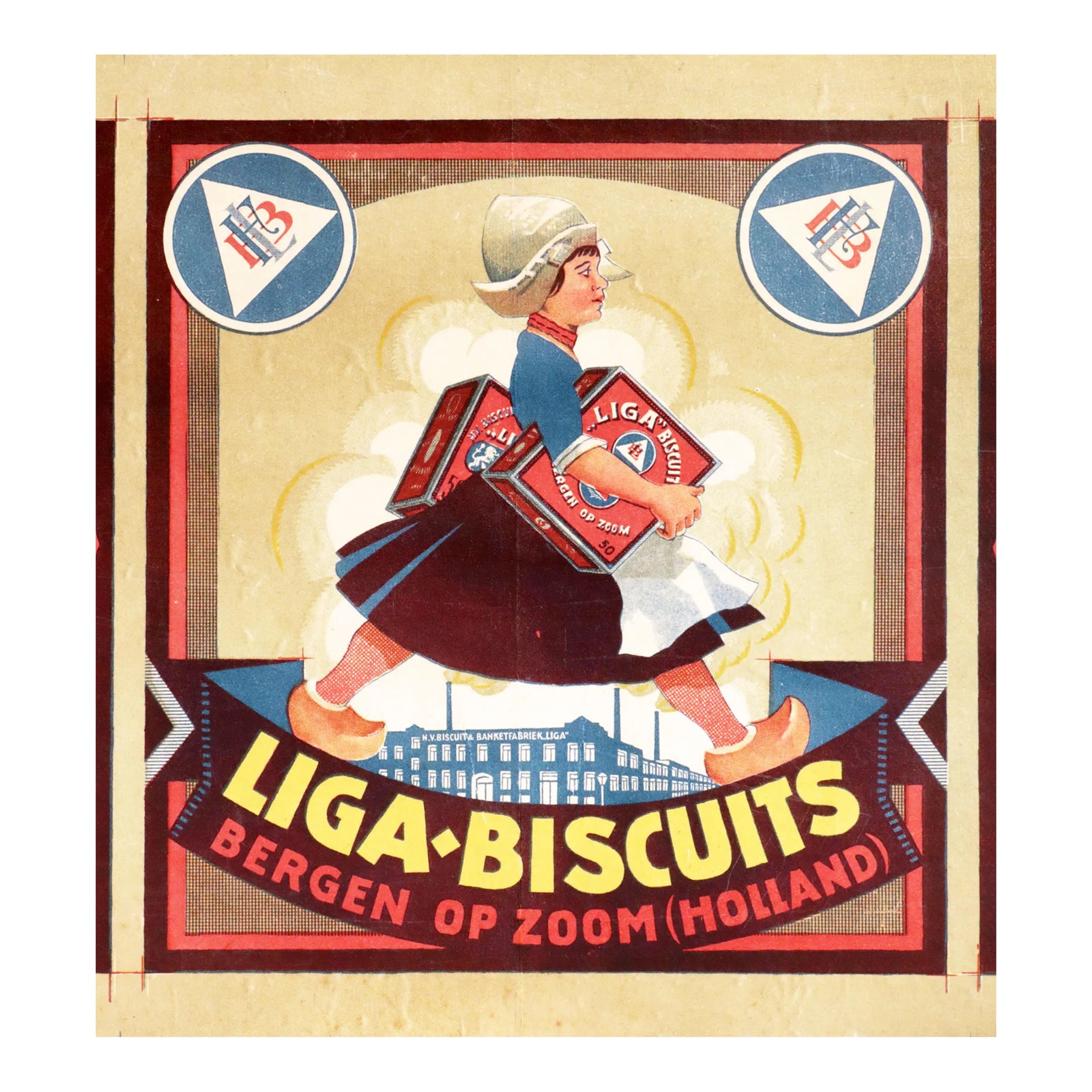 1920 Dutch Art Deco Cookie Packaging, 1920 Dutch Cookie Packaging Label ...