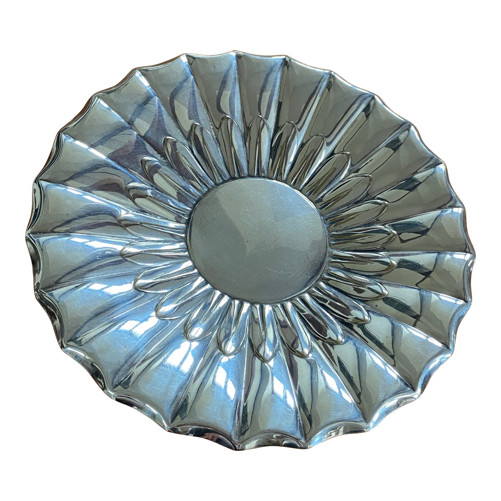 Antique Reed & Barton 220 Silver Plate Scalloped Platter Serving Dish ...