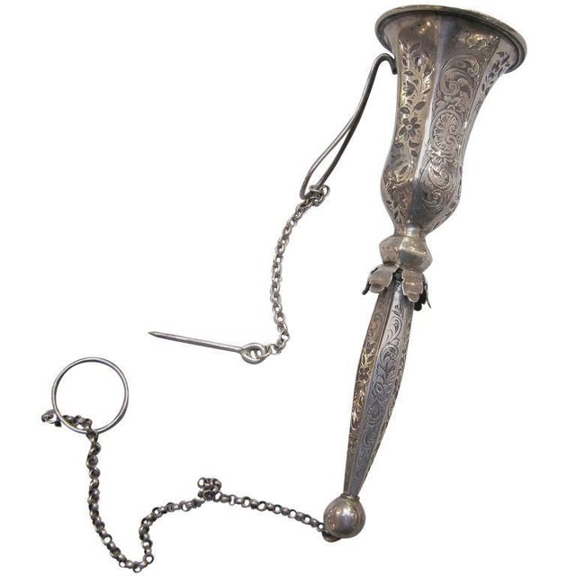 French Posy Holder of Silver | Chairish