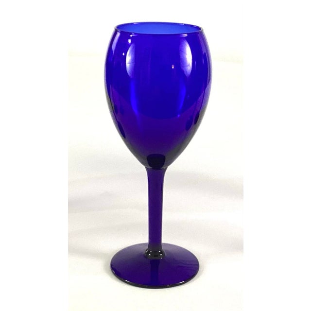 Vintage Libbey Cobalt Glass Wine Glasses- Set of 6 | Chairish