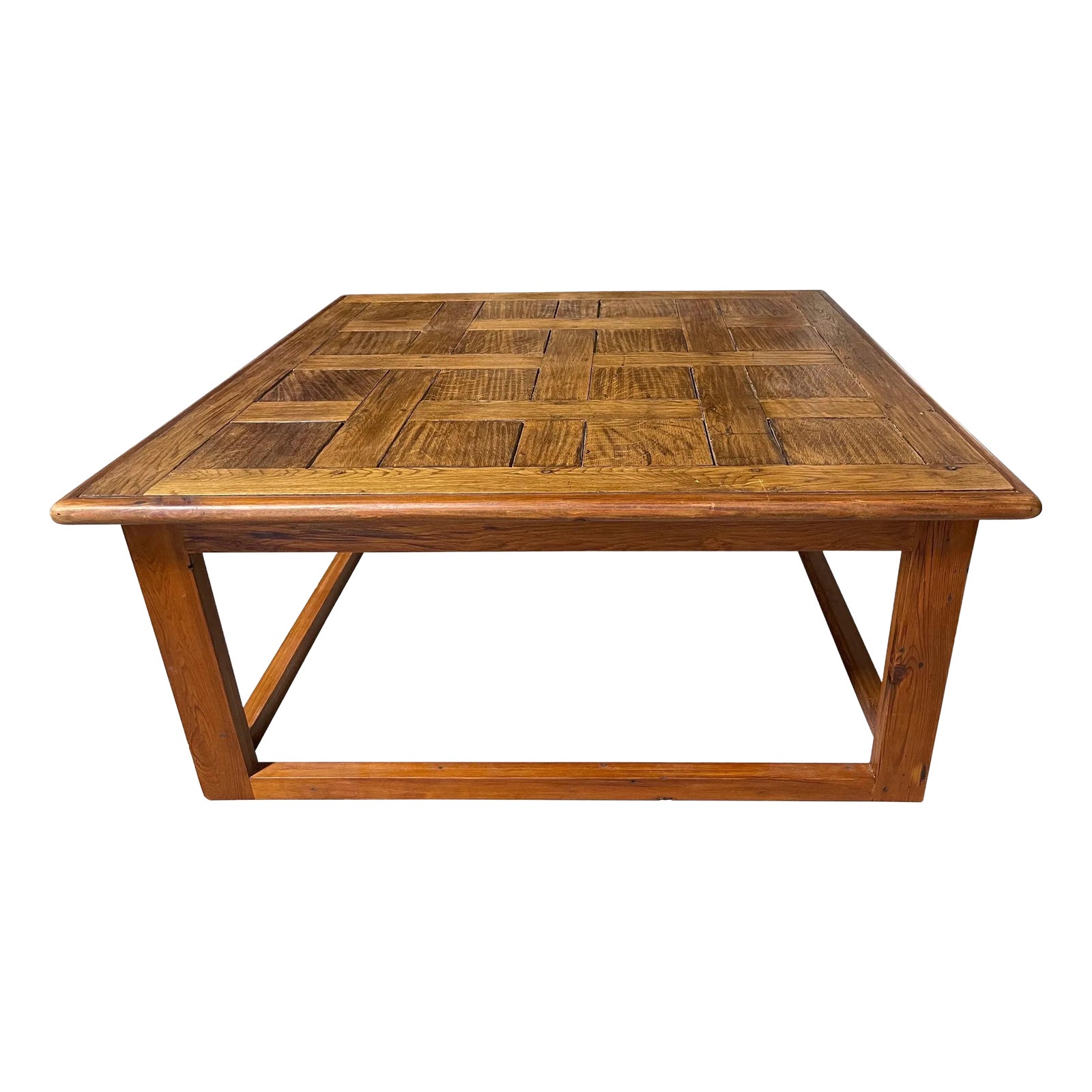 French Oak Parquet Coffee Table, Late 20th Century | Chairish
