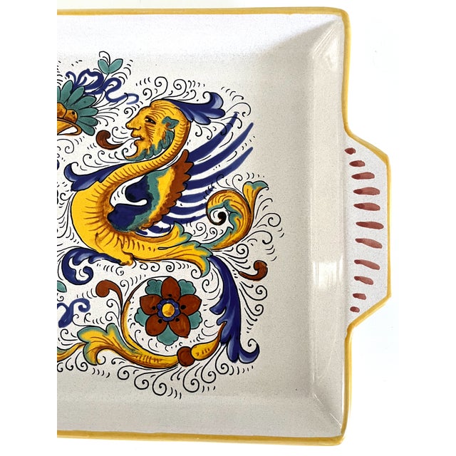 Deruta Raffaellesco Italian Dragon Serving Platter, 15" | Chairish