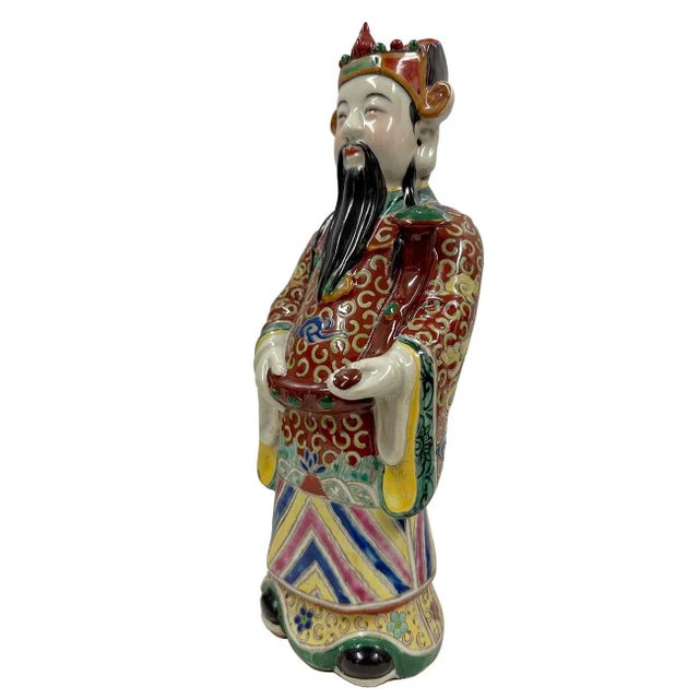 Early 20th Century Chinese Fu Lu Shou Feng Shui Trio Gods Figurines ...