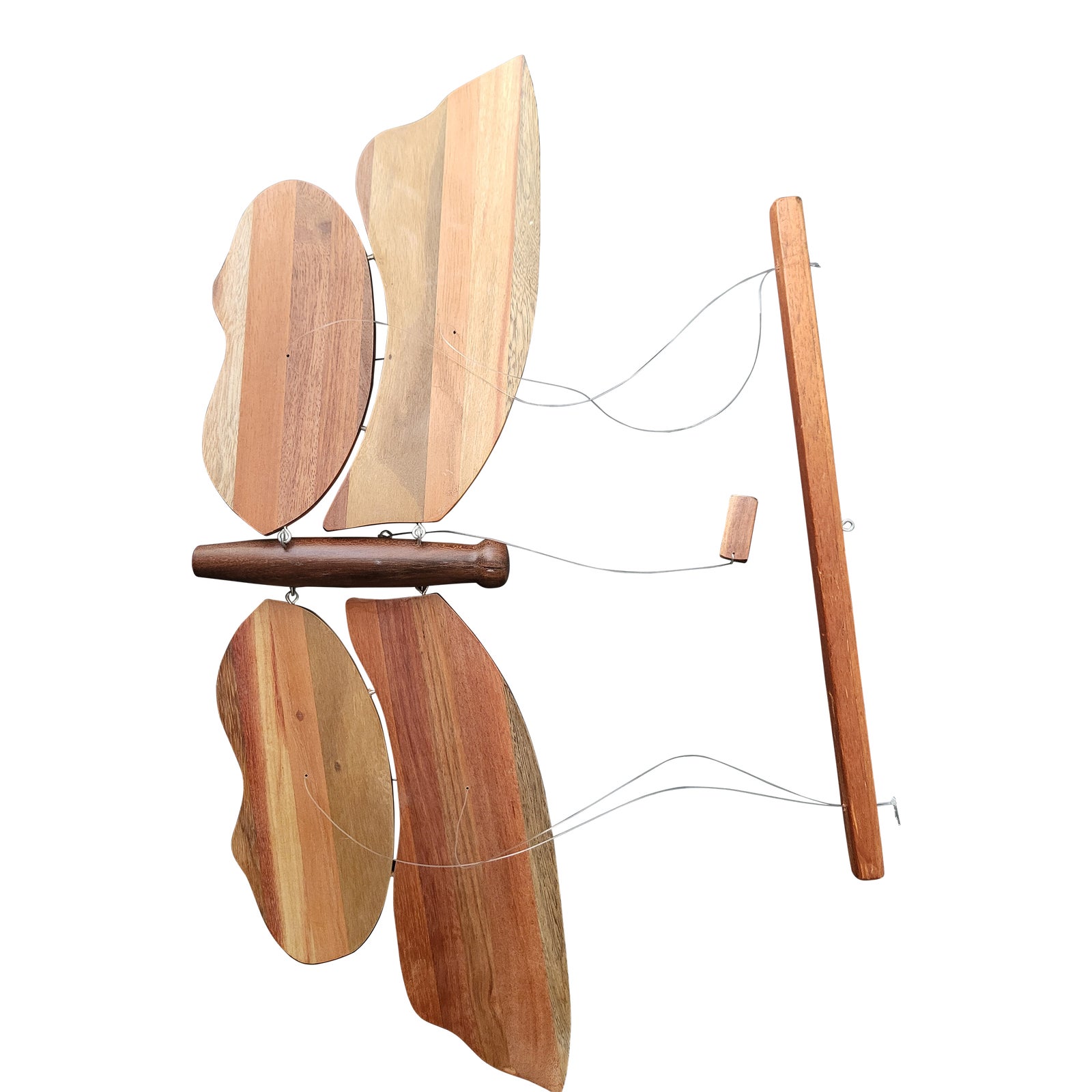Vintage Wooden Moving Sculpture Ceiling Hanging Mobile | Chairish