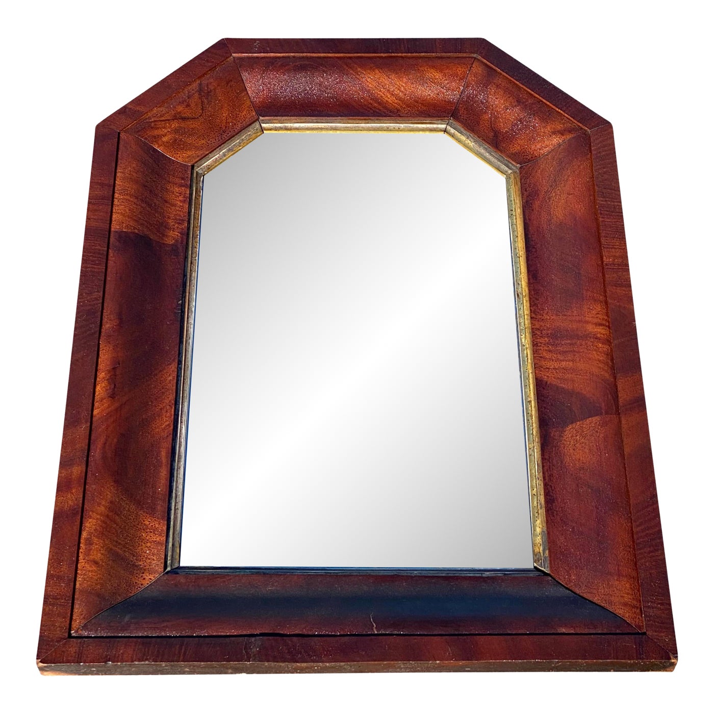 19th Century Antique Mahogany Empire Ogee Mirror & Original Glass ...