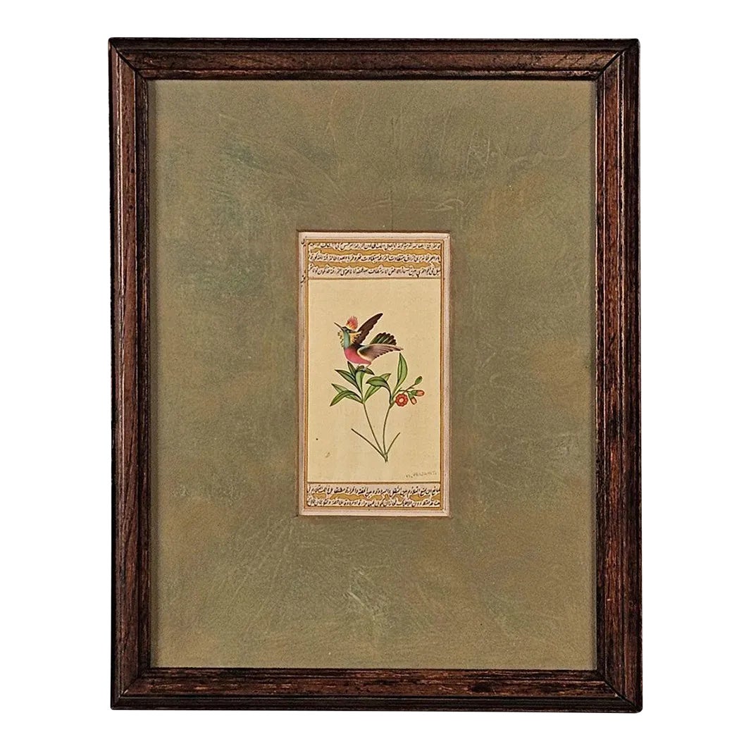 Miniature of Hummingbird, India Circa 1870 | Chairish