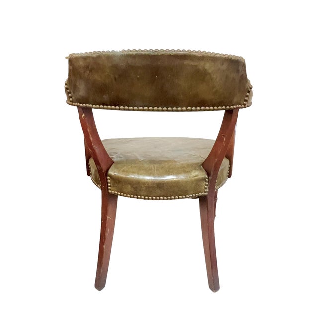 Mid 20th Century Vintage Barnard & Simonds Leather Regency Style ...