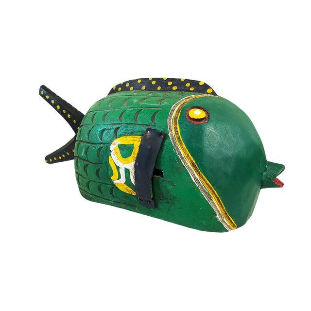 Vintage African Wooden Fish Bozo Tribe Mali 17" W | Chairish