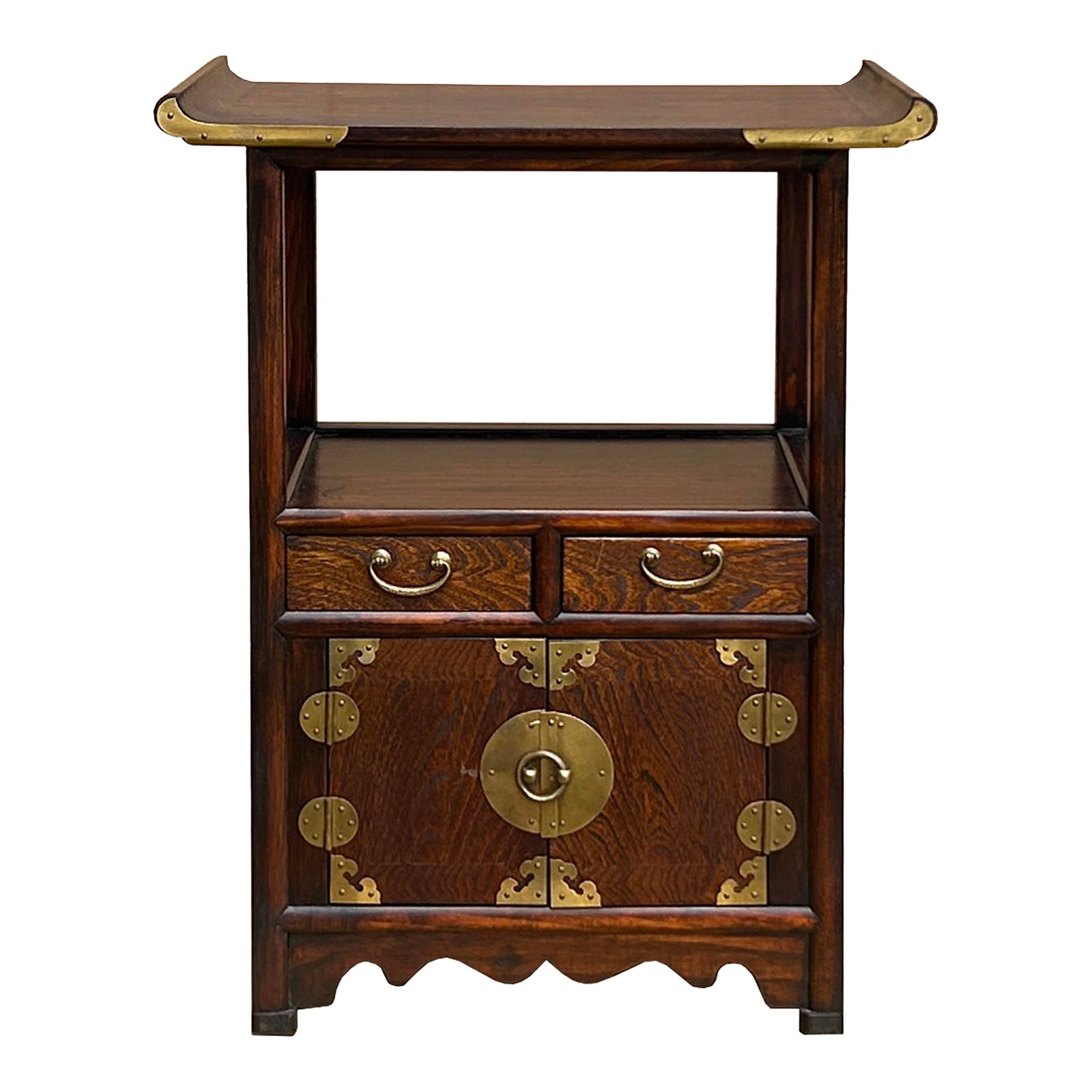 Oriental Hardware Altar Top Small Open Shelf Display Side Table Cabinet ...