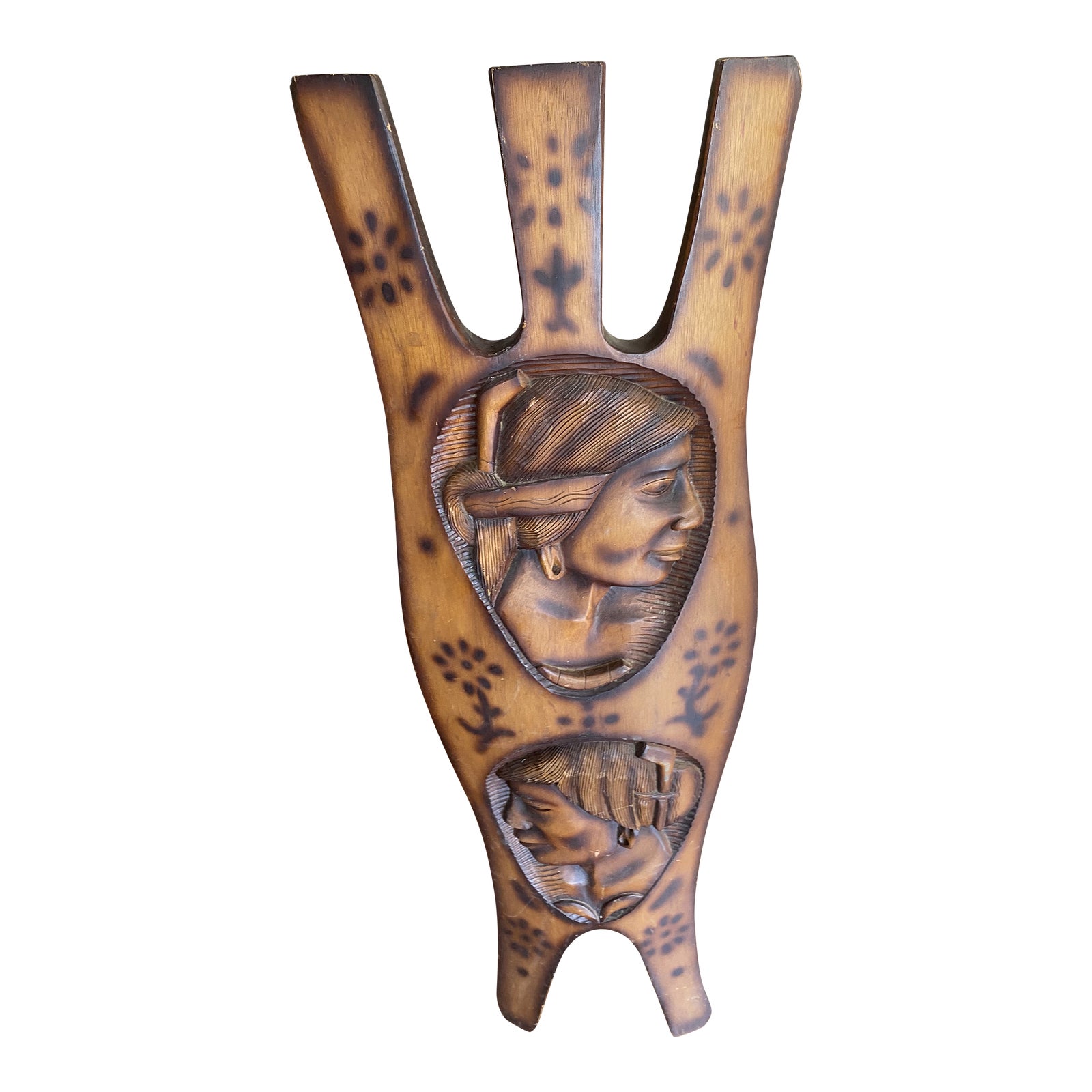 Vintage Wooden Philippine Native American Style Headhunter Shield ...