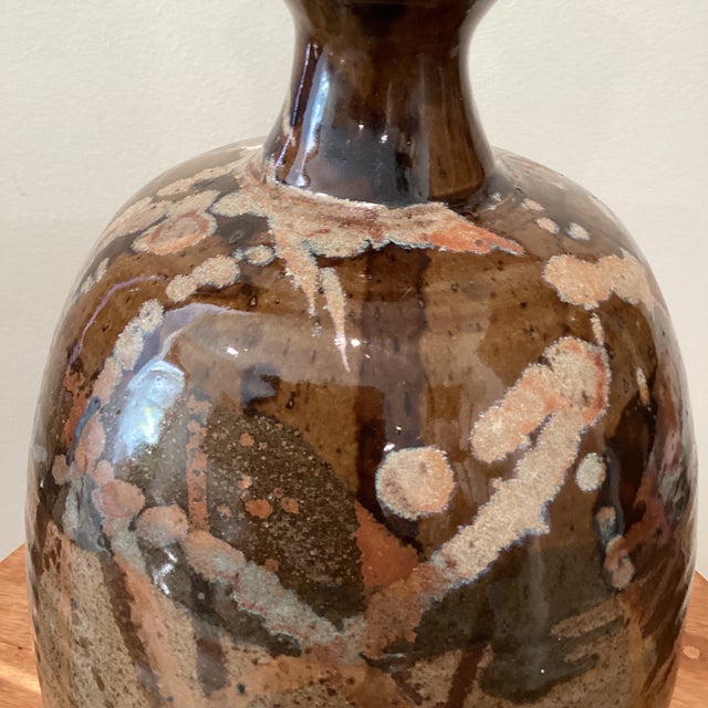Mid 20th Century Cecil Strawn Brown Abstract Design Studio Pottery ...
