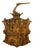 Grinling Gibbons Style Carved Wooden Panel Family Crest | Chairish