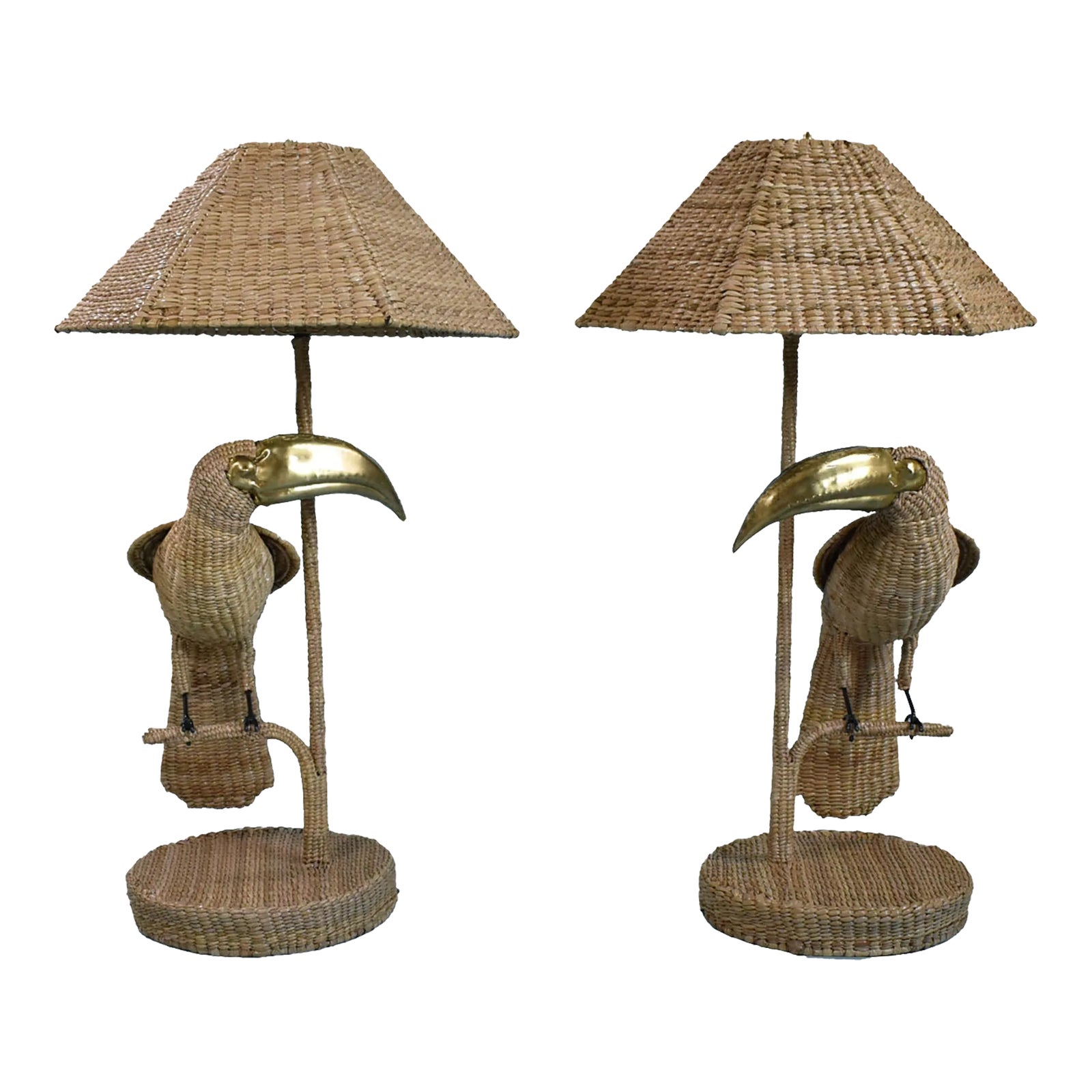 Toucan Table Lamps by Mario Lopez Torres - A Pair | Chairish