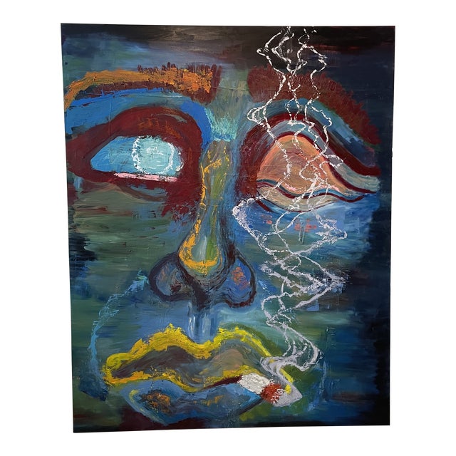 Contemporary Expressionist Large Signed Original Portrait Oil Painting ...