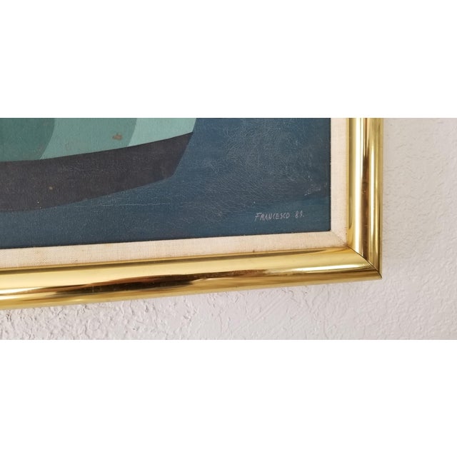 1989 Francesco Figurative Modernist Abstract Painting | Chairish