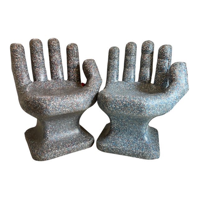 Vintage 1970s Rotonics Molding Inc Hand Chairs Faux Granite- Set of 2 ...