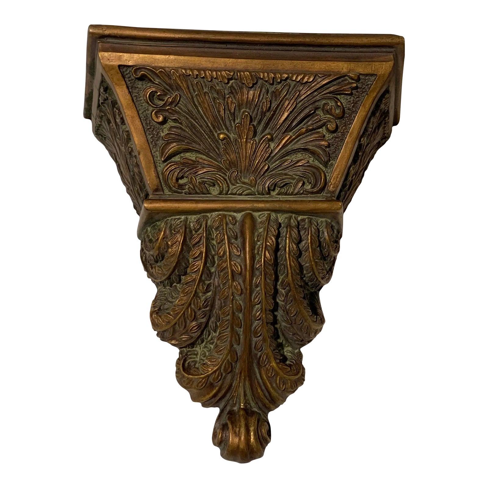 Italian Style Gilded Wall Sconce Shelf Corbel | Chairish